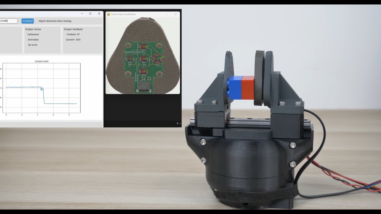 SSG48 open source gripper + AnySkin skin sensor - YouTube