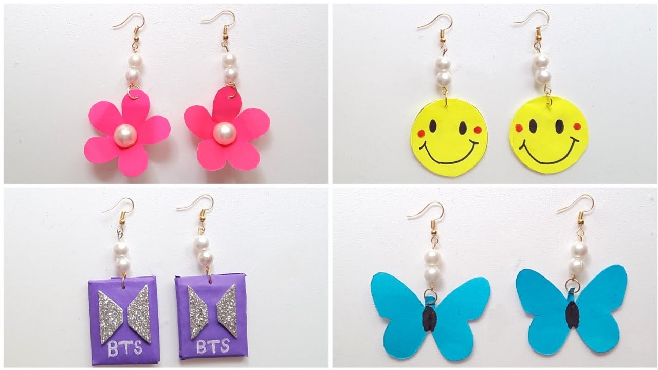 How To Make Handmade Paper Earrings Step By Step