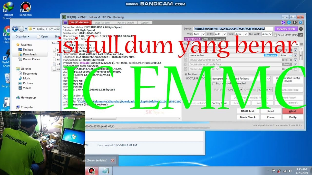 Cara isi data ic emmc,kosong,full dum - YouTube