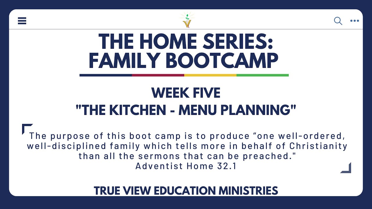 Family Boot Camp Week 5 - Menu Planning - YouTube