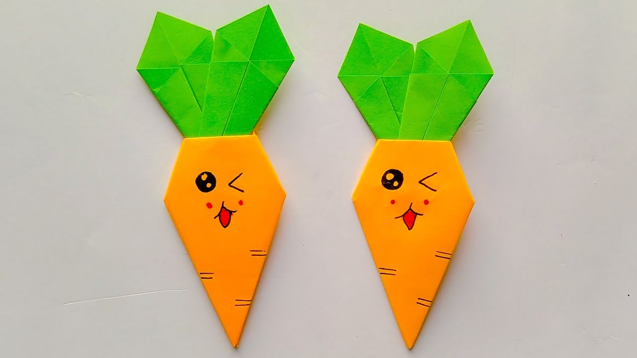 Paper Carrot How To Make Paper Carrot Origami Carrot DIY Paper Paper Carrot How To Make Paper Carrot Origami Carrot DIY Paper