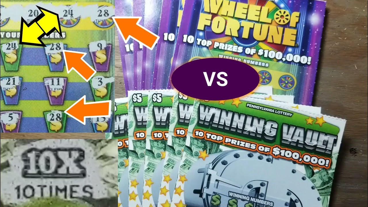 Winning Vault vs Wheel of Fortune. Lottery Scratch Tickets. - YouTube