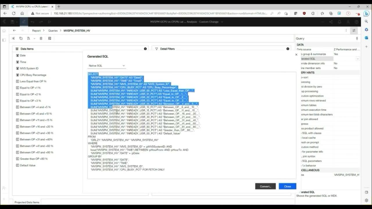 IZPCA Cognos reports and modifying SQL - YouTube