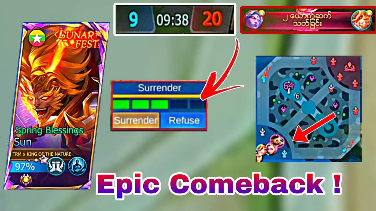 The Best Sun Epic comeback In Mobile legends. SoloRank Sun Gameplay 🔥😱 ...