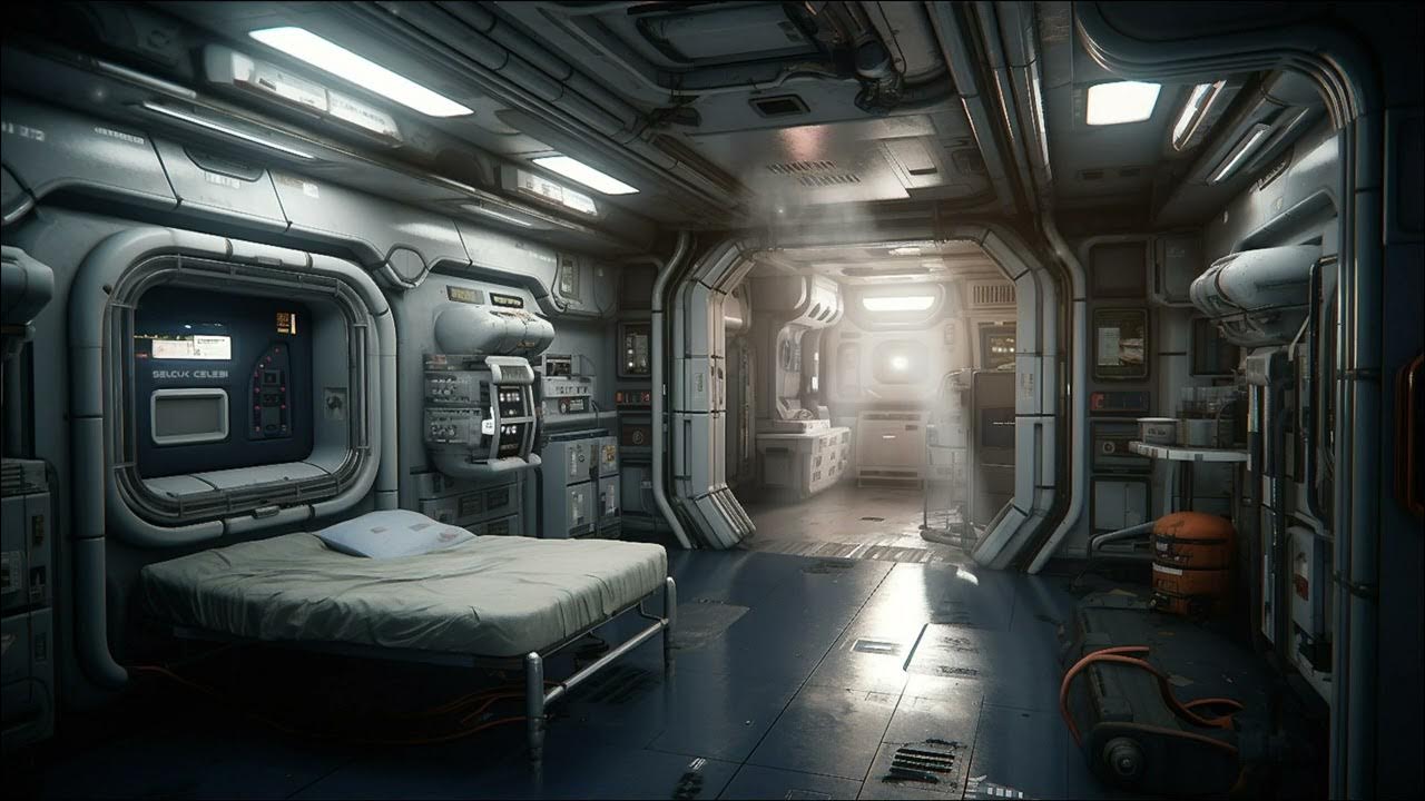 Spaceship Crew Quarters | Life on a Space Battleship | Sci-Fi Ambiance for Sleep, Study ...