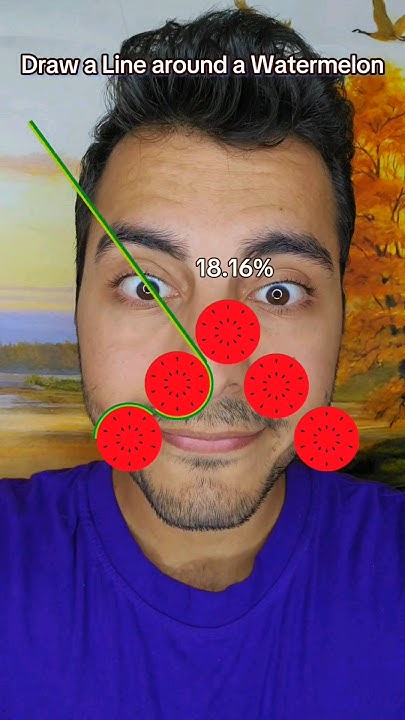 Draw a line around the watermelon puzzle game #game #puzzlegame #puzzle #shortsgame #drawing ...