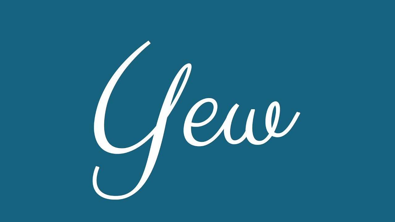 Learn how to Sign the Name Yew Stylishly in Cursive Writing - YouTube