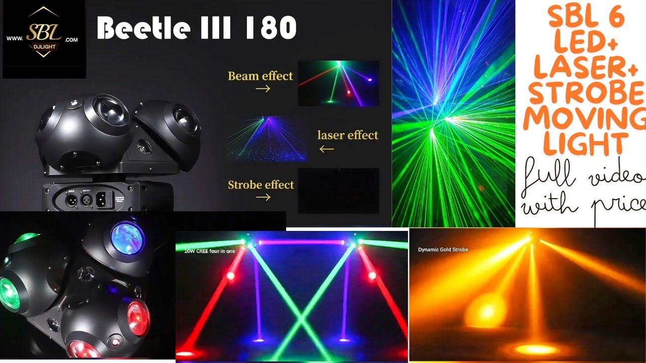 SBL BEETLE 6LED+RGB laser pointer+flasher+MOVING laser light price DJ ...