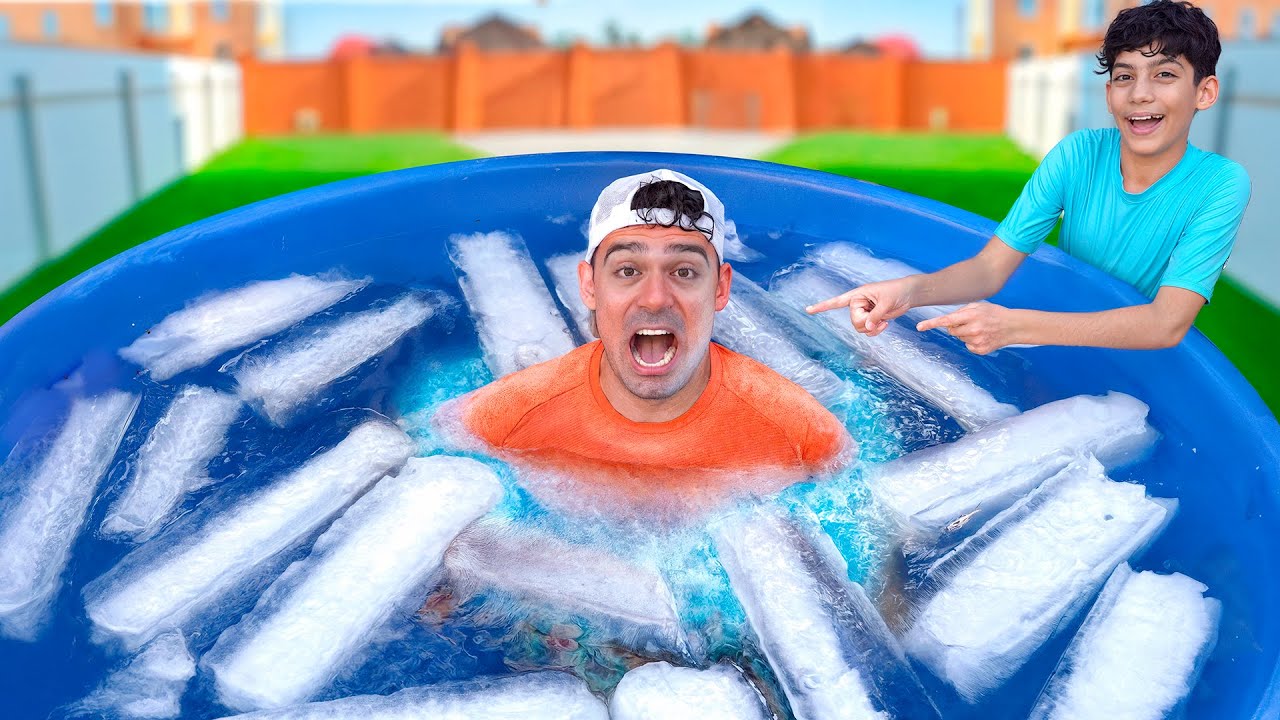 Extreme ICE COLD Dunk Tank Challenge with Jason - YouTube