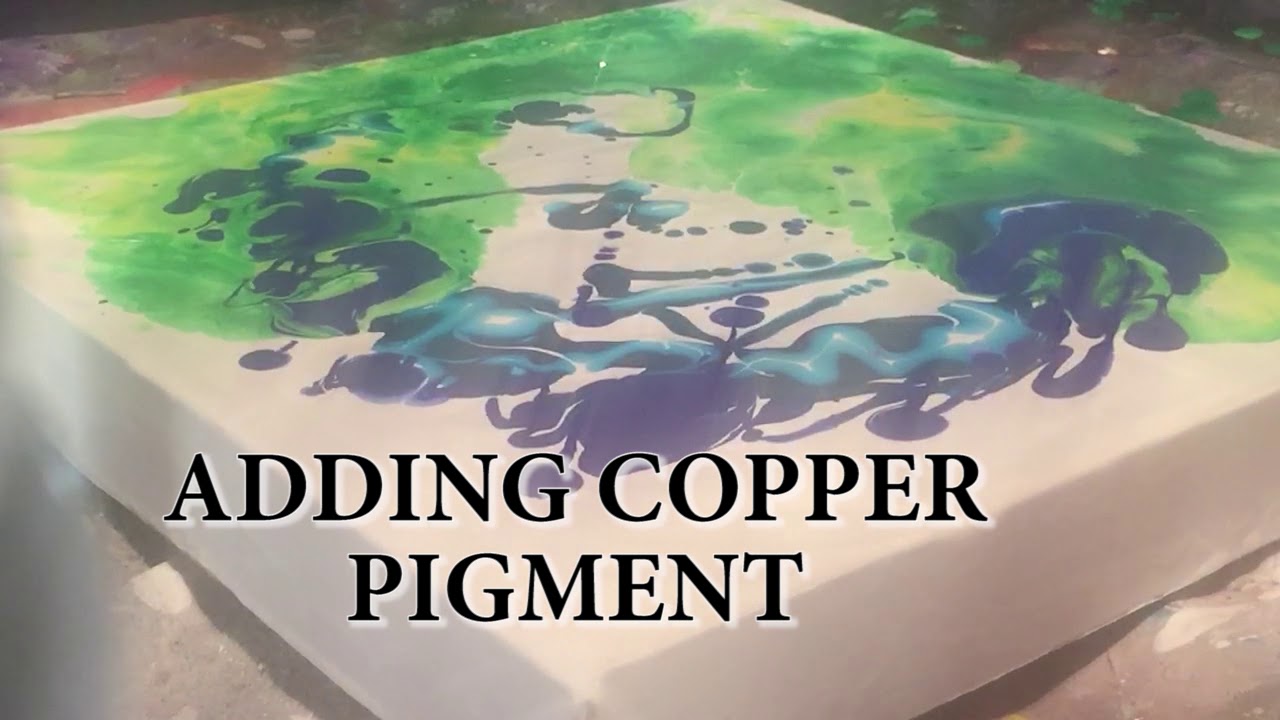 (3)ACRYLIC POURING ADDING COPPER PIGMENTATION - YouTube