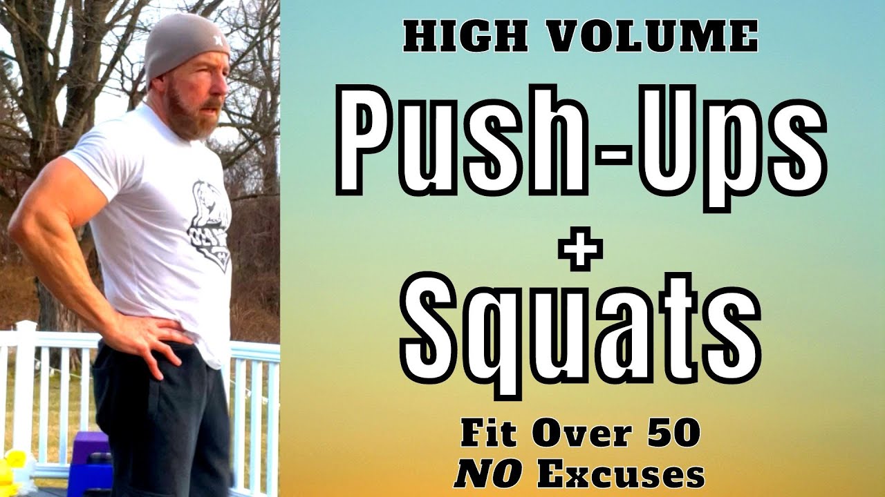Bodyweight Workout Push-Ups Squats 25 Down Ladder High Reps - YouTube