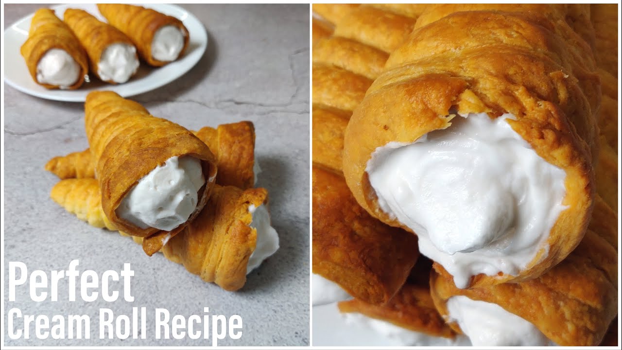 Bakery style cream roll |Eggless Cream Roll RecipeWITHOUT MOULD |How to ...