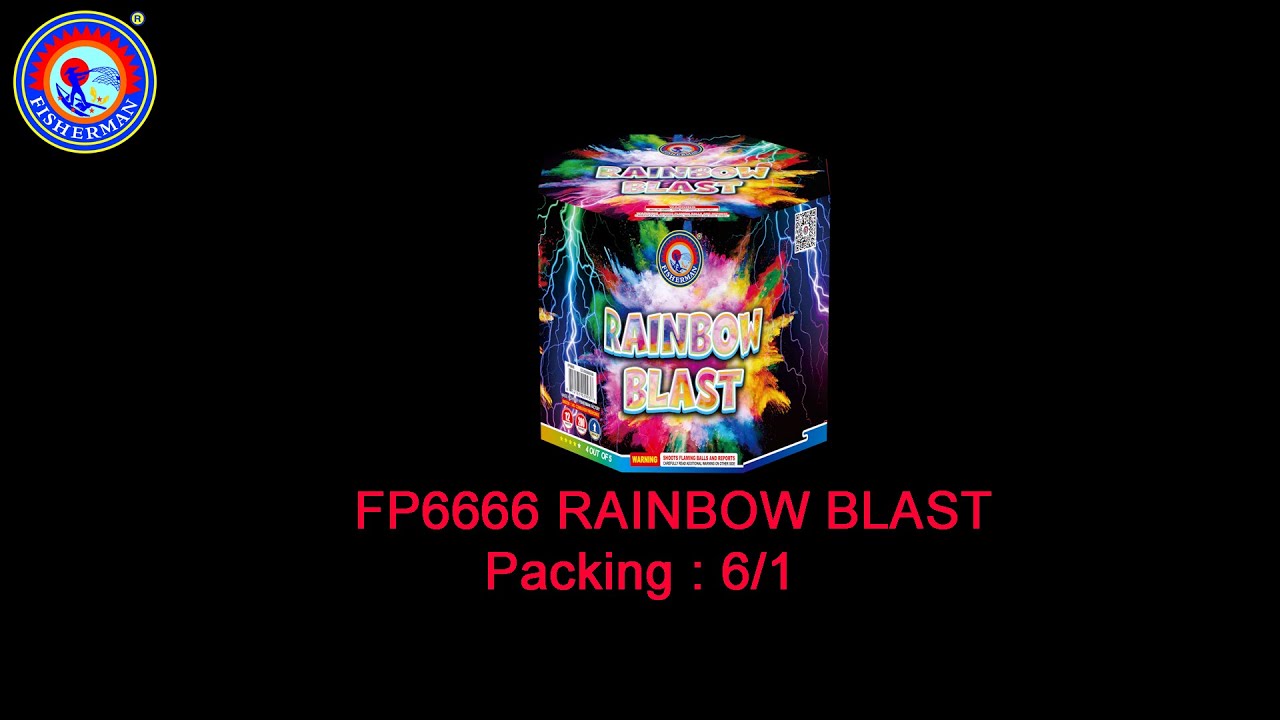 {500 gram cakes fireworks} 12 shots 500 gram cakes RAINBOW BLAST FP6666 from Fisherman Fireworks ...