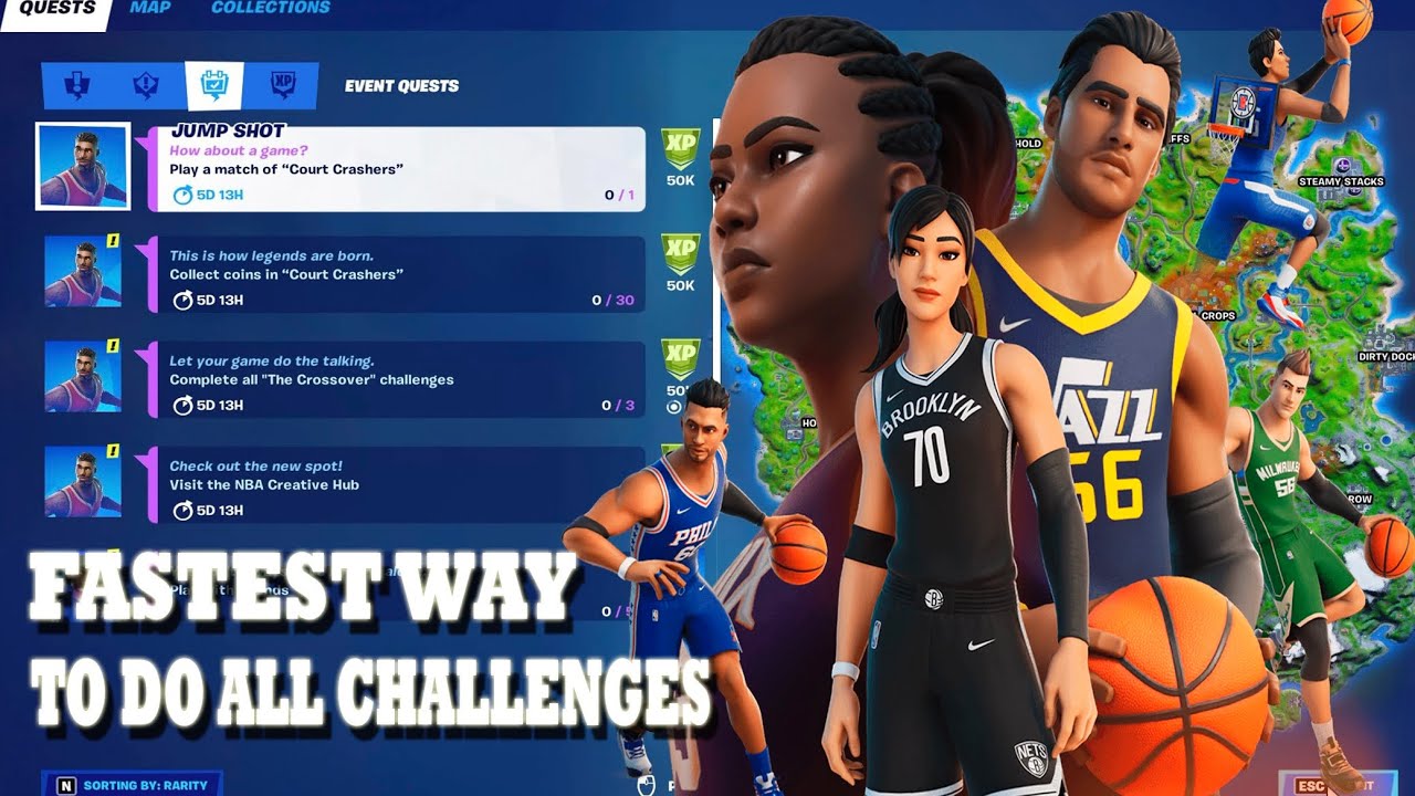 Fortnite X Nba The Crossover Heres The Fastest Way To Do The Challenges Youtube