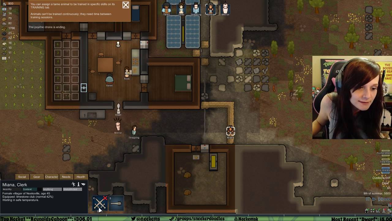 RimWorld - Woman falls asleep in freezer - YouTube