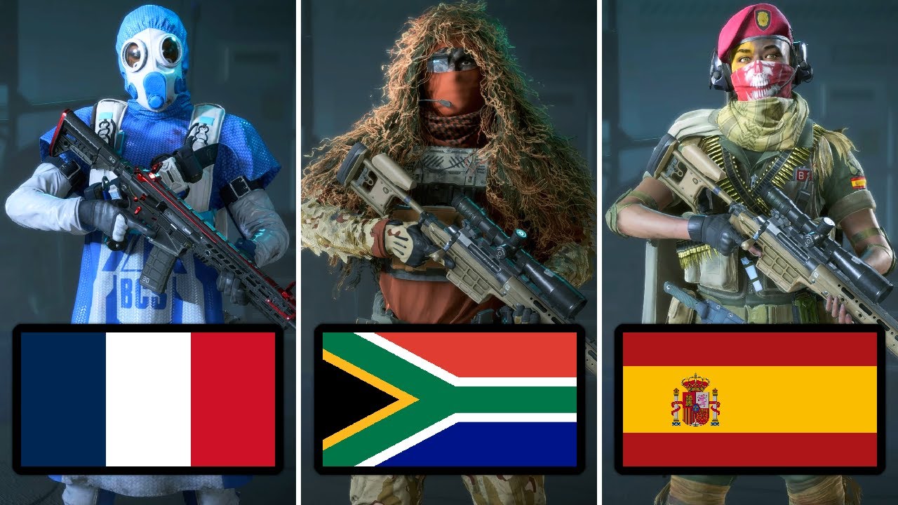Battlefield 2042 - All Characters Nationality - YouTube