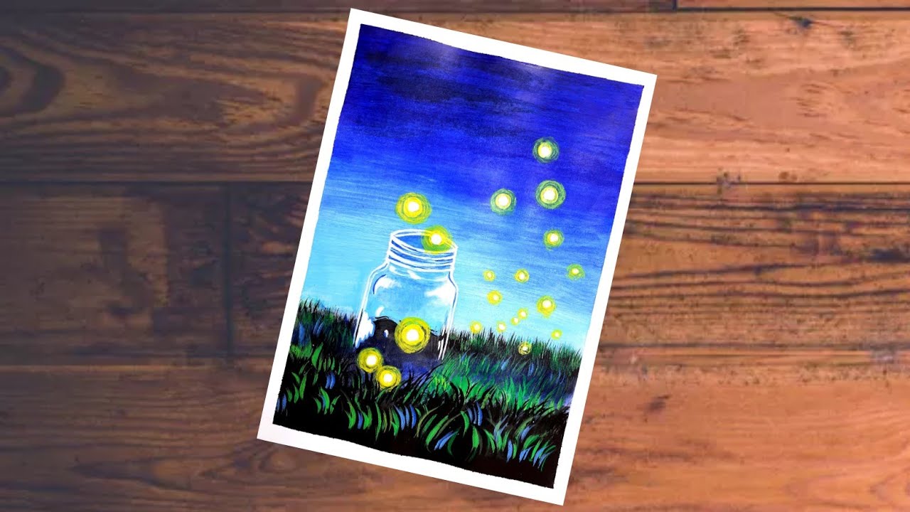 Easy Acrylic Painting Fireflies | COLOR MAGIC - YouTube