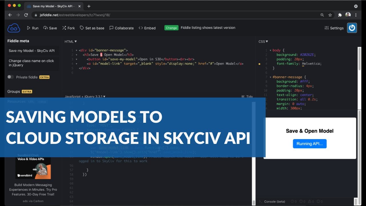 Saving Models to Cloud Storage in the SkyCiv API - YouTube
