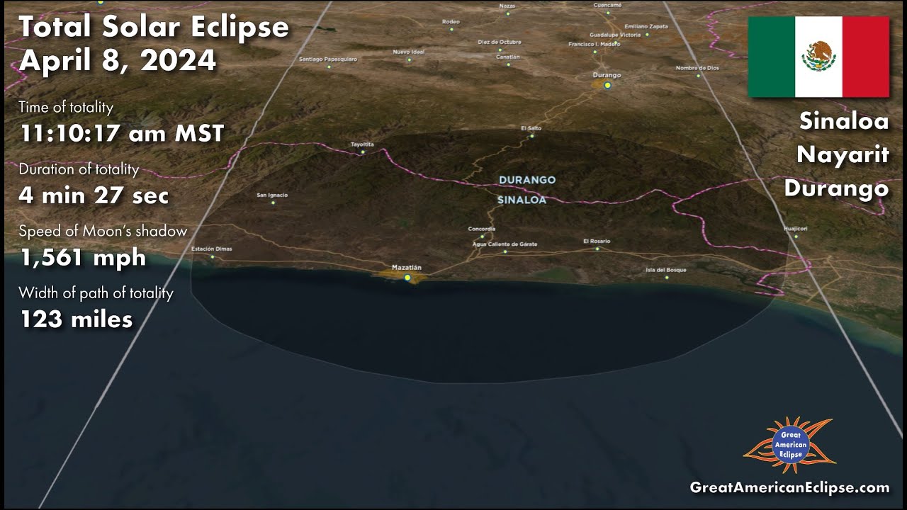 Midday Darkness In Mexico: Where to View the 2024 Total Solar Eclipse ...