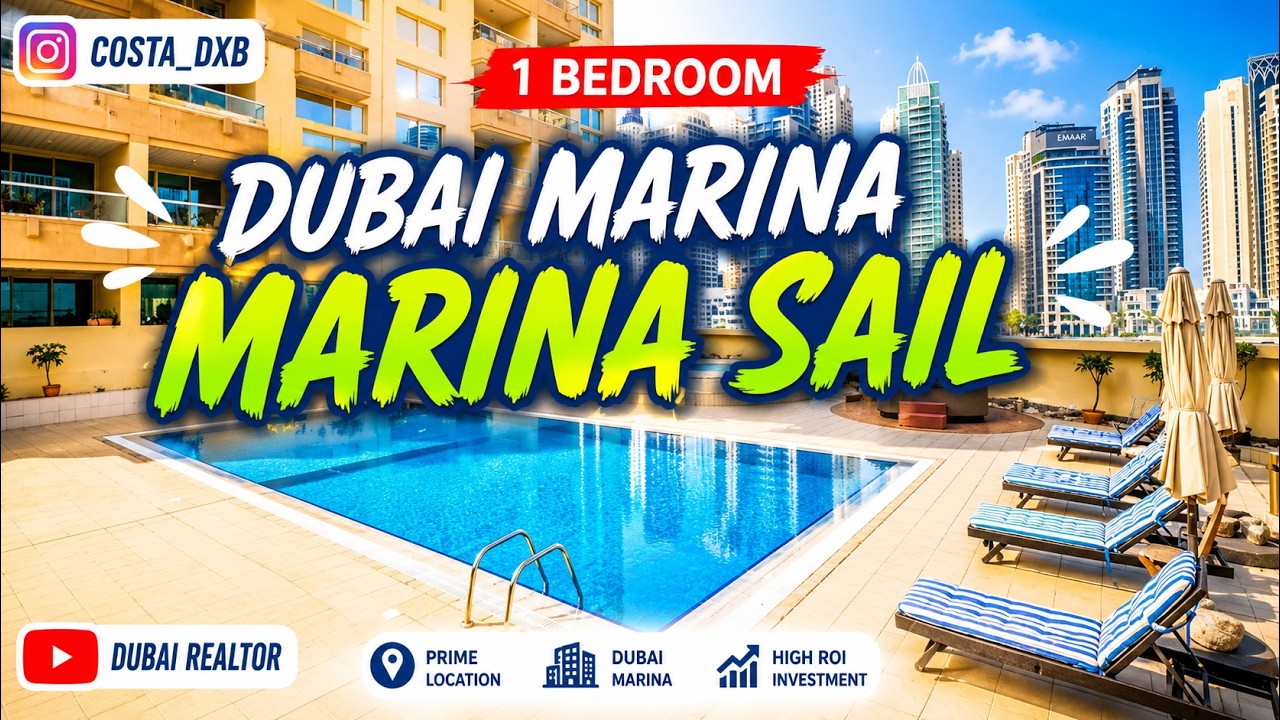 Inside 1 bedroom apartment in Marina Sail Dubai Marina - YouTube