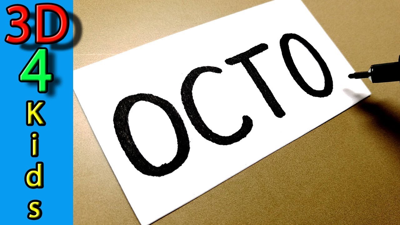 Turn word into cartoon drawing very easy ! OCTO squidward wordtoon #91 ...