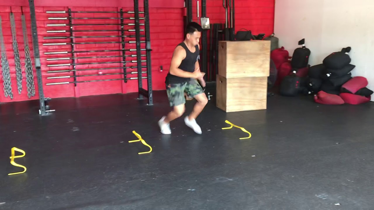 Multi-Directional Change of Direction Hurdle Drill - YouTube