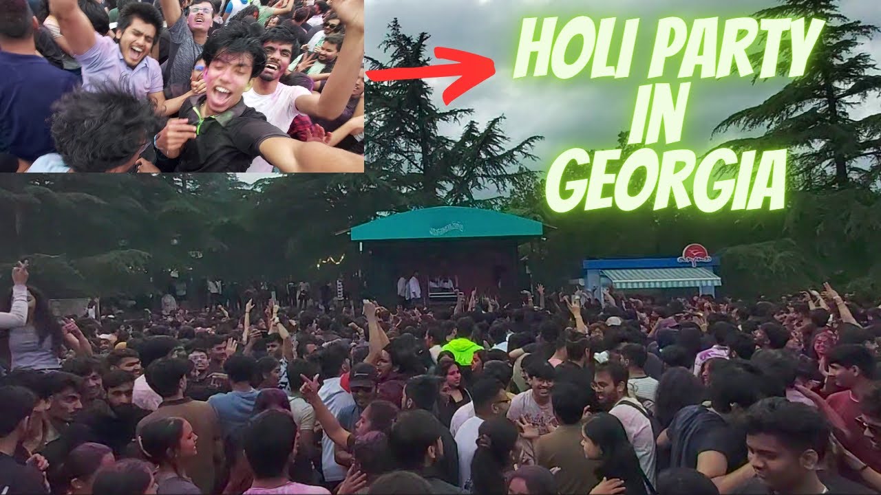 HOLI PARTY IN TBILISI GEORGIA 🥳🔫🎉🎊 - YouTube