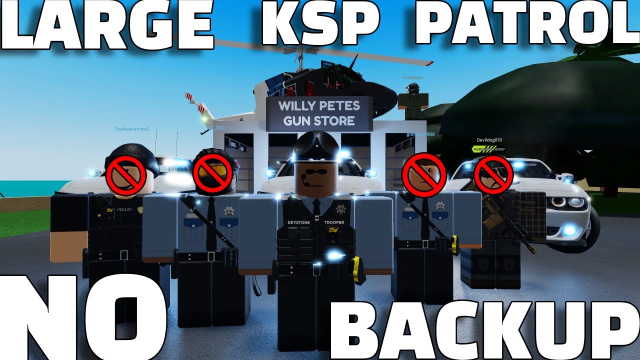 KSP LARGE PATROL NO PURSUIT BACKUP!! Roblox FRCH - YouTube
