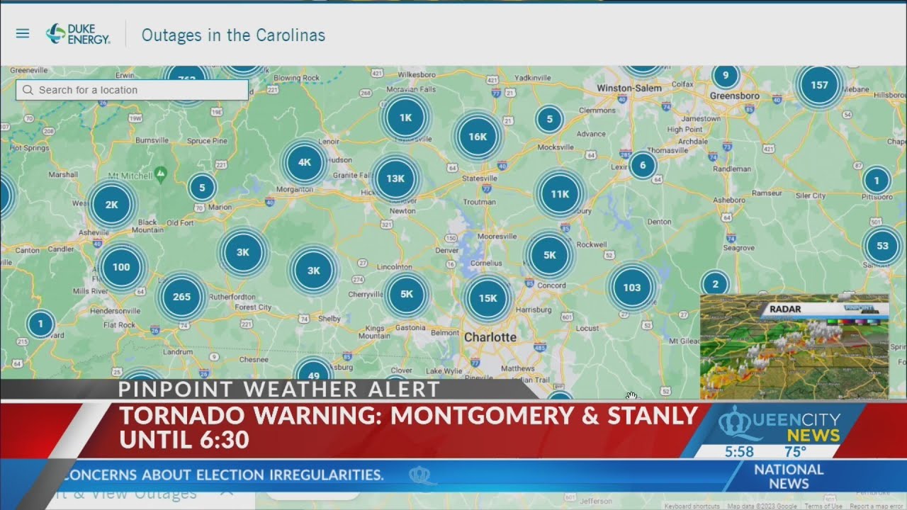 Outage Map: Thousands without power in viewing area - YouTube