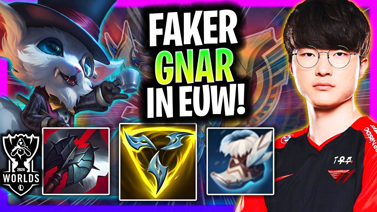 FAKER IS INSANE WITH GNAR IN EUW SERVER! | T1 Faker Plays Gnar Top vs ...
