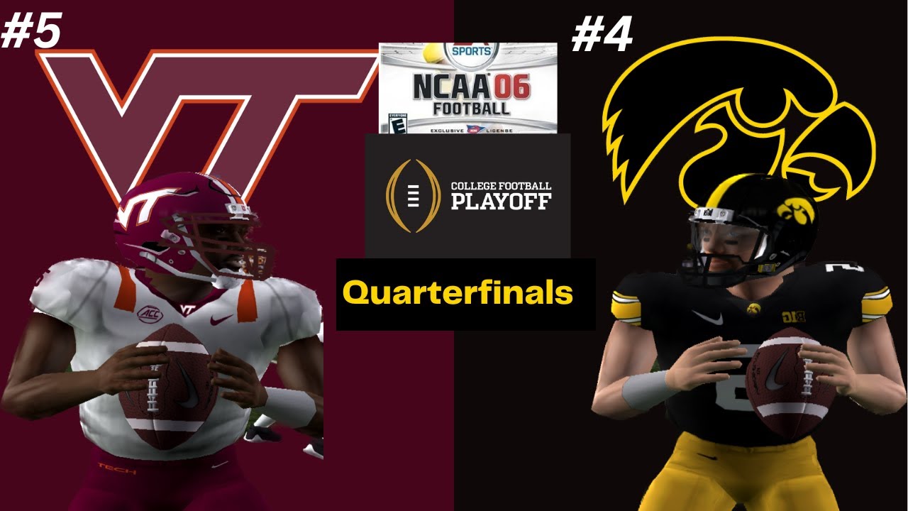 NCAA Football 06 I #5 Virginia Tech vs #4 Iowa I 2005 CFP Quarterfinals ...