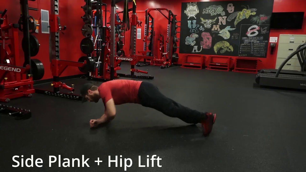 Side Plank + Hip Lift - YouTube