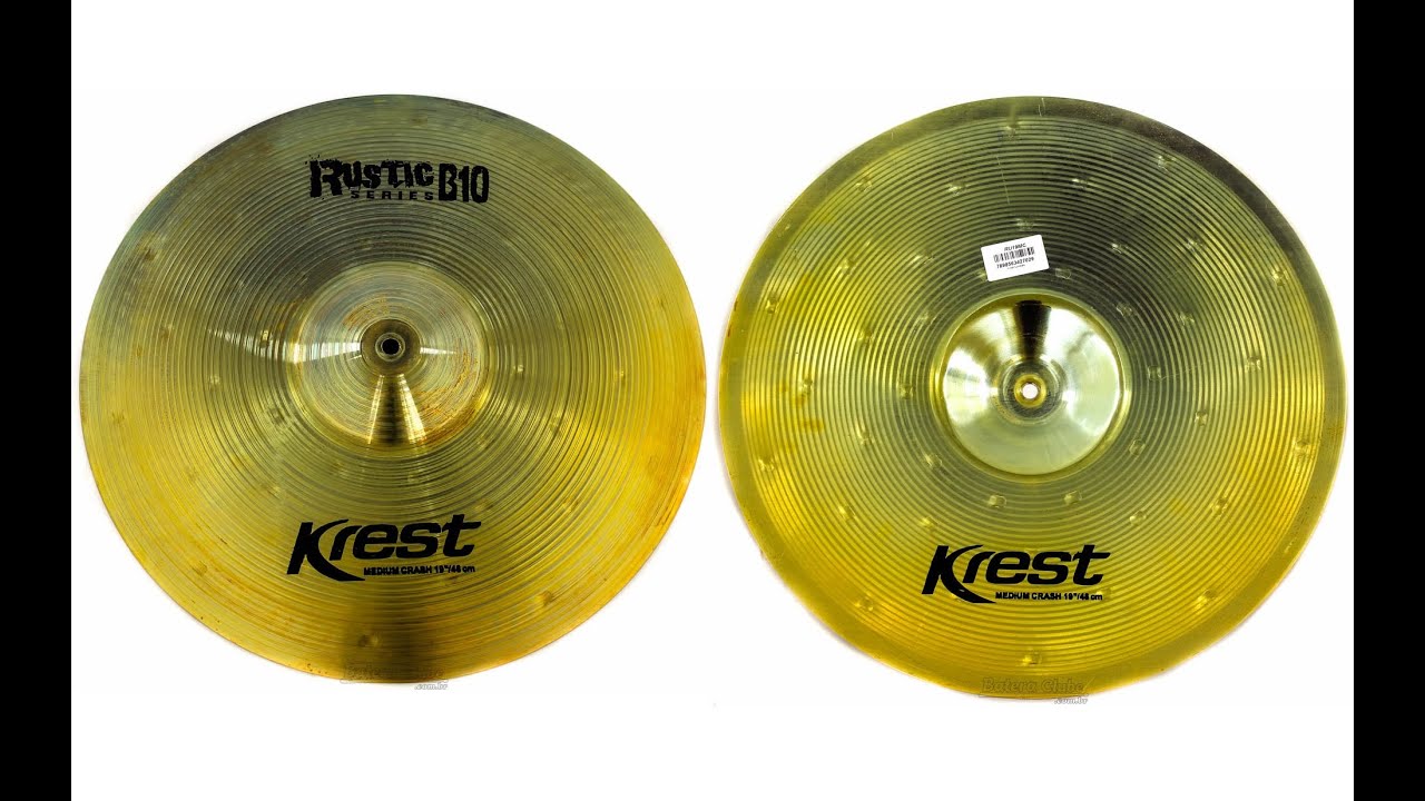 Crash Krest Rustic B10 Medium 19" cymbal sound check - YouTube