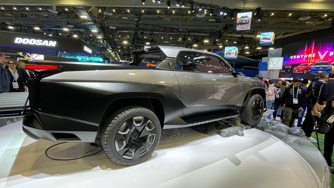 VinFast presentation - 4 new products and concepts - revealed at CES 2024. Including a Pickup ...