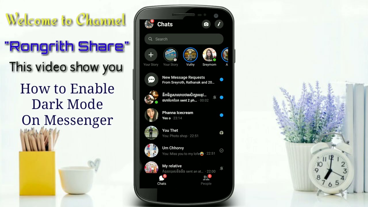 កំណត់ Dark Mode លើ Messenger | How to Enable Dark Mode On Messenger ...