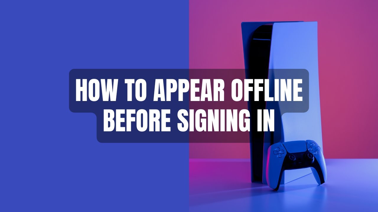 How to appear offline before signing in on the PS5 - YouTube