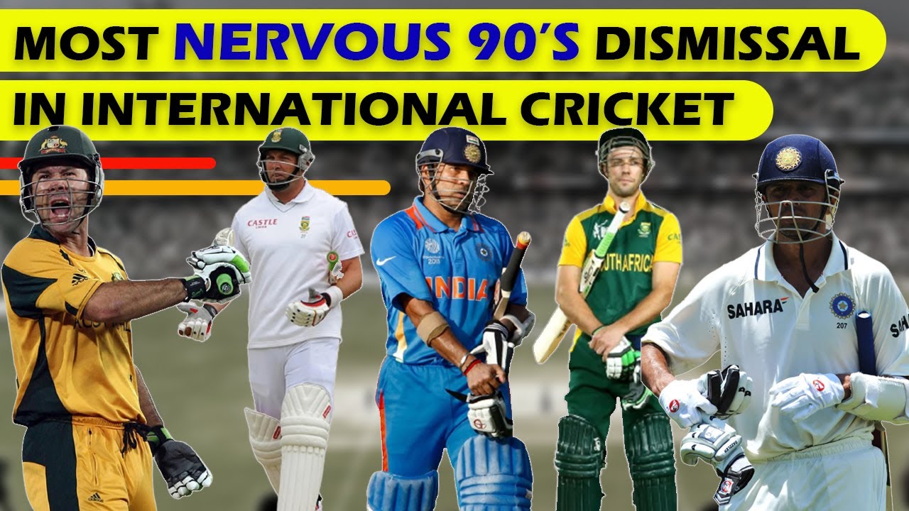 Most Nervous 90's Dismissal In International Cricket History. - YouTube