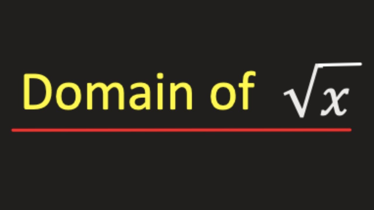 Find Domain Of Root X YouTube
