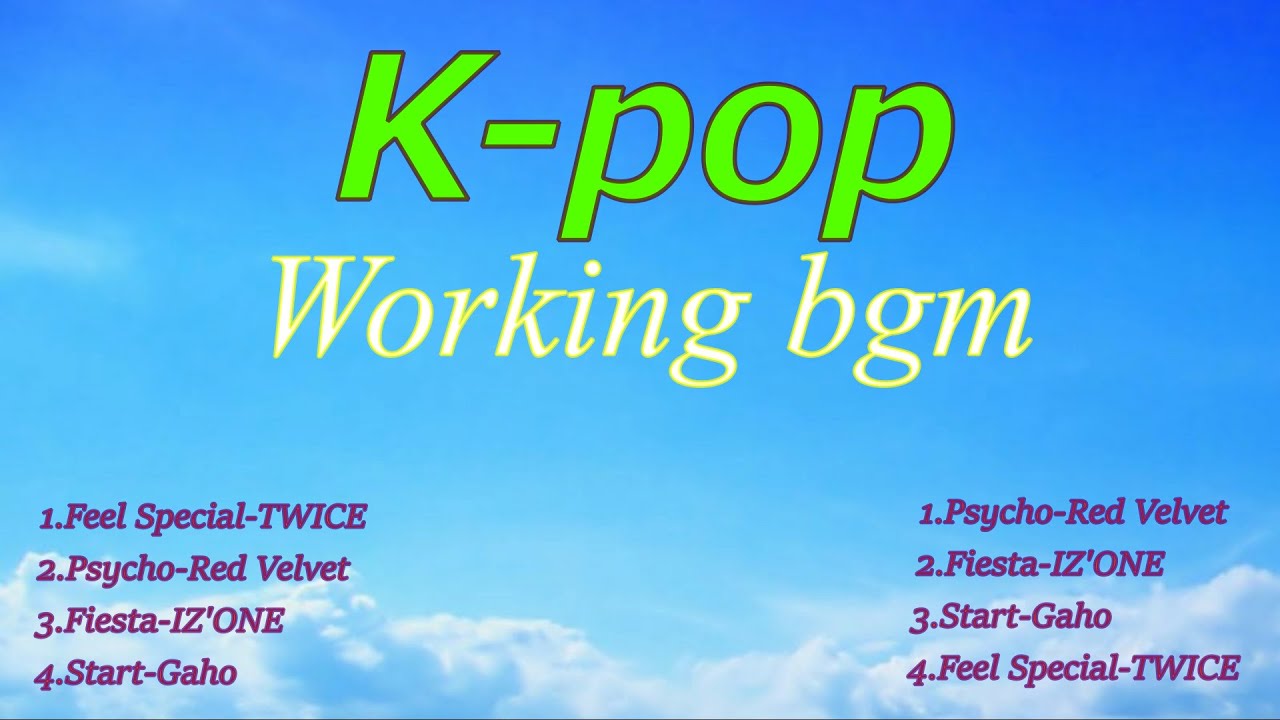 【DAW input Sound】作業用聴き流しBGM/K-pop打ち込み音源 - YouTube