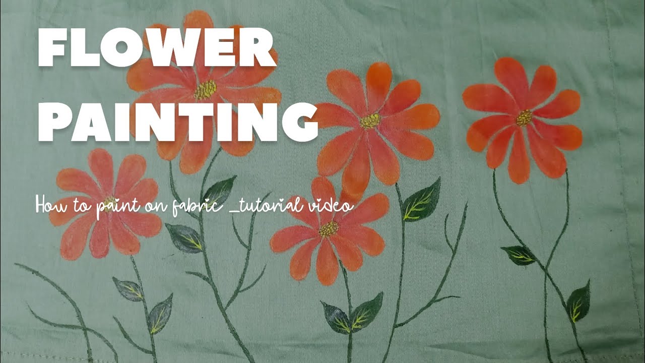 How to paint on fabric /fabric painting tutorial video - YouTube