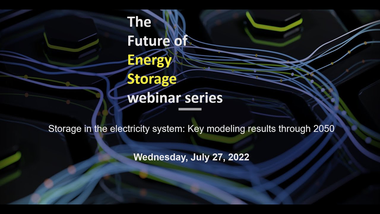 "The Future of Energy Storage": Storage in the electricity system: Key ...