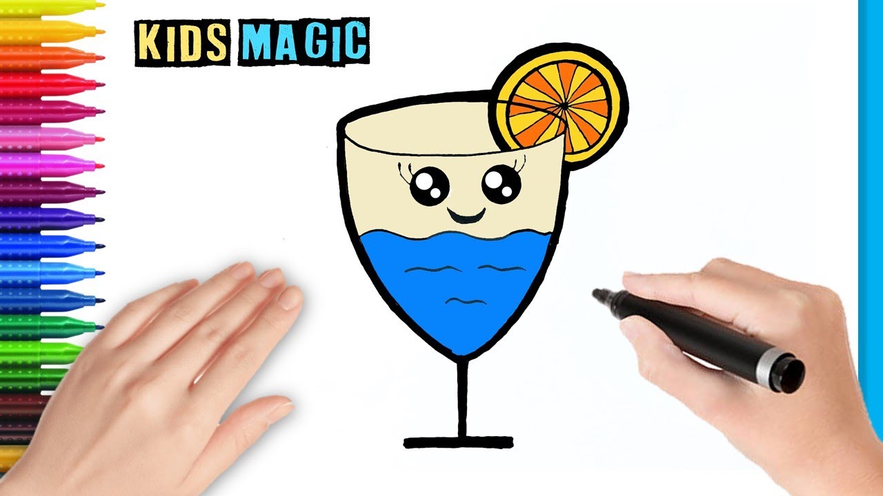 HOW TO DRAW CUTE LEMON GLASS | KiddyWood - YouTube