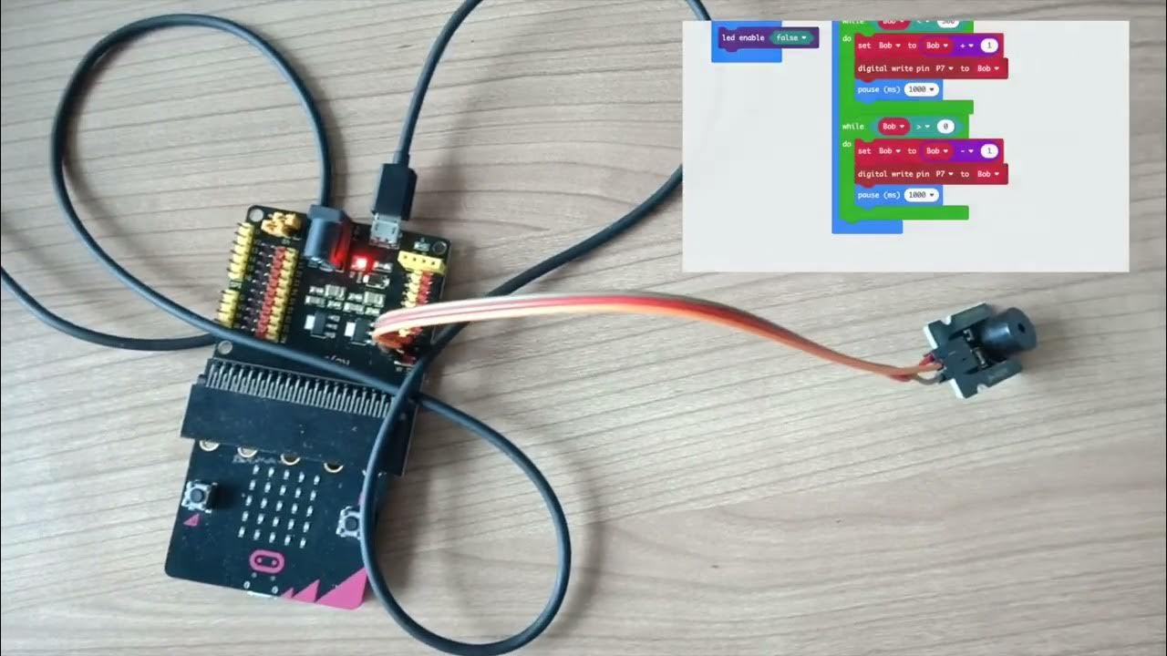 Programming a Passive Buzzer to play music with micro:bit and the Keyestudio Sensor Shield ...