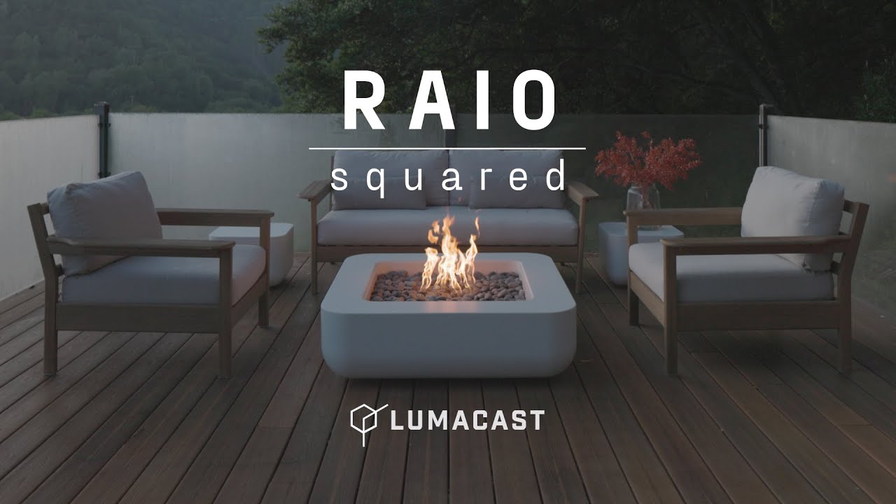 RAIO squared Fire Table From Lumacast - YouTube