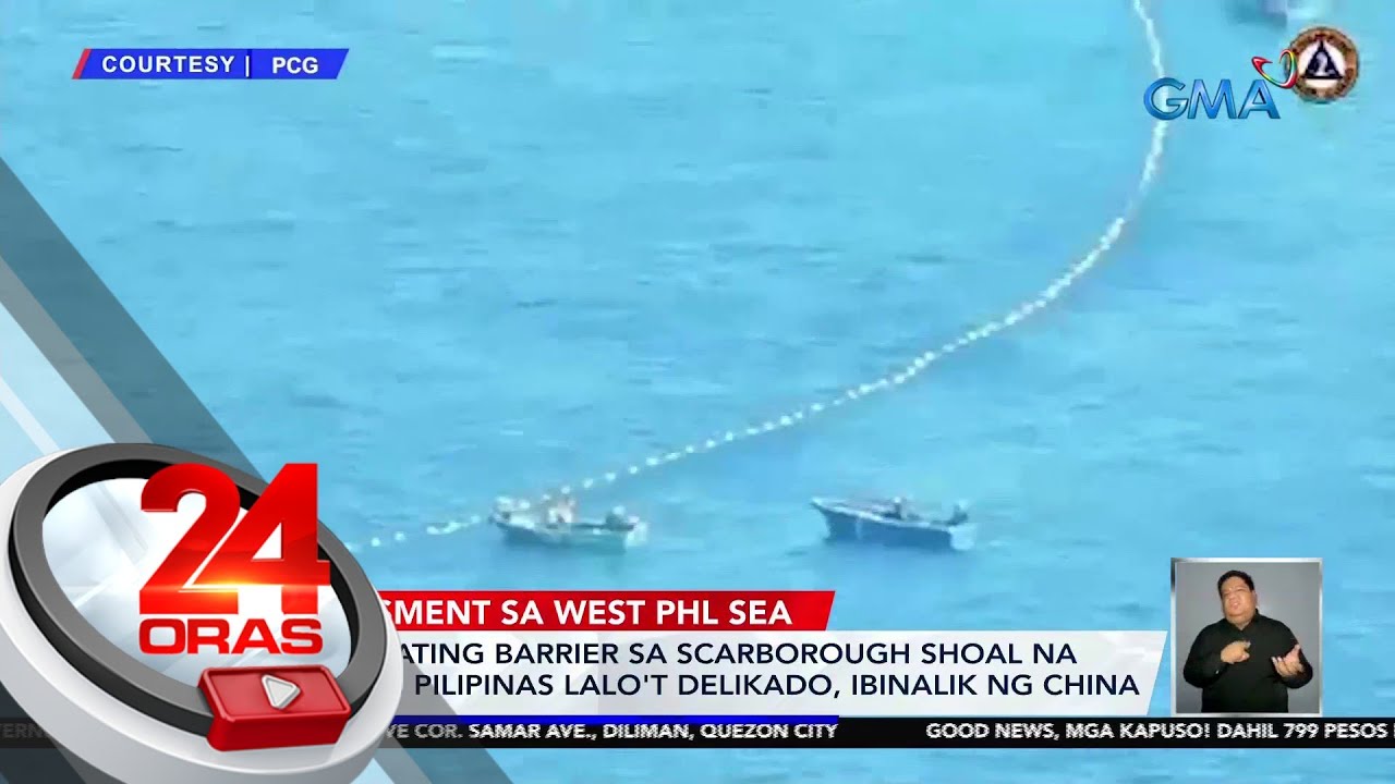 Mga floating barrier sa Scarborough Shoal na inalis ng Pilipinas lalo't ...