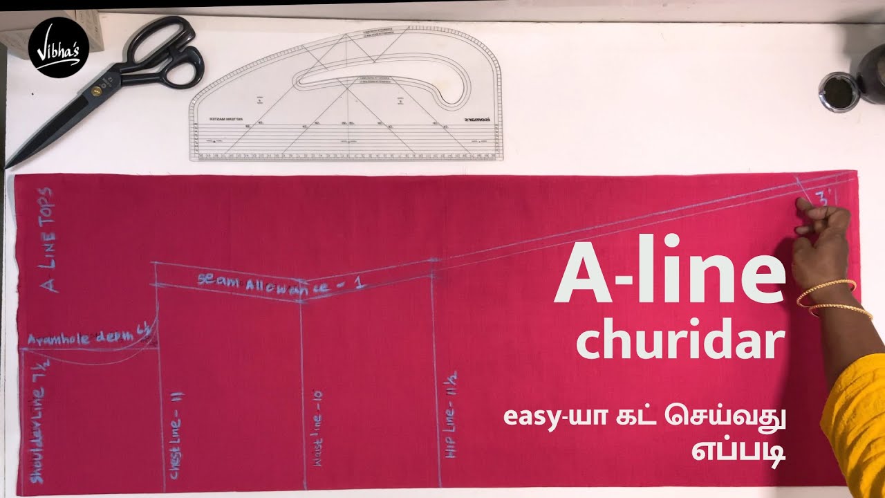 Easy A-Line Churidar cutting tips | - YouTube