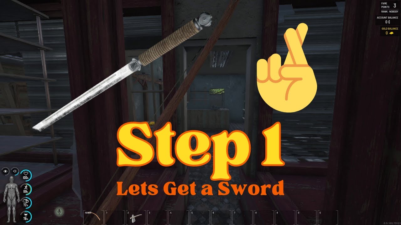 Day 1 SCUM Adventure- First Things First, Lets Get a Sword - YouTube