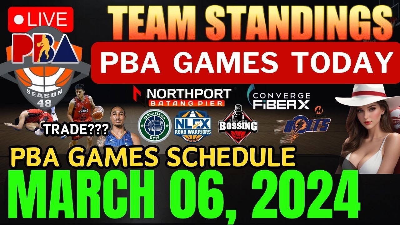 pba standings today march 6, 2024 | Pba game results | Pba schedule ...