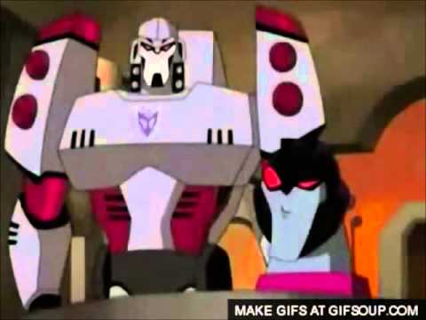 Transformers Animated Megatron hits Starscream on the Head - YouTube