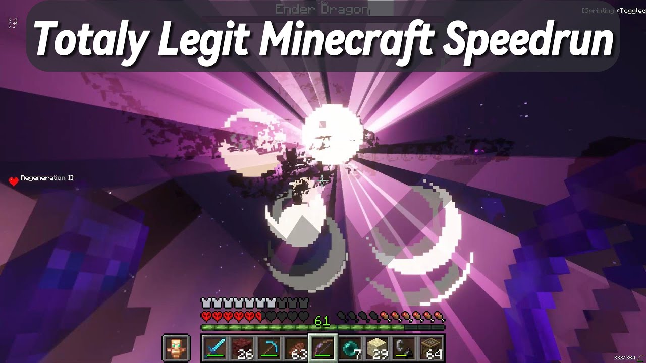 Totally Legit Minecraft Speedrun... - YouTube